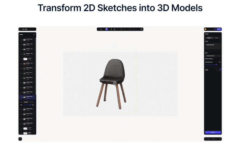 Vizcom: AI-Powered Tool for Sketch to 3D Transformation