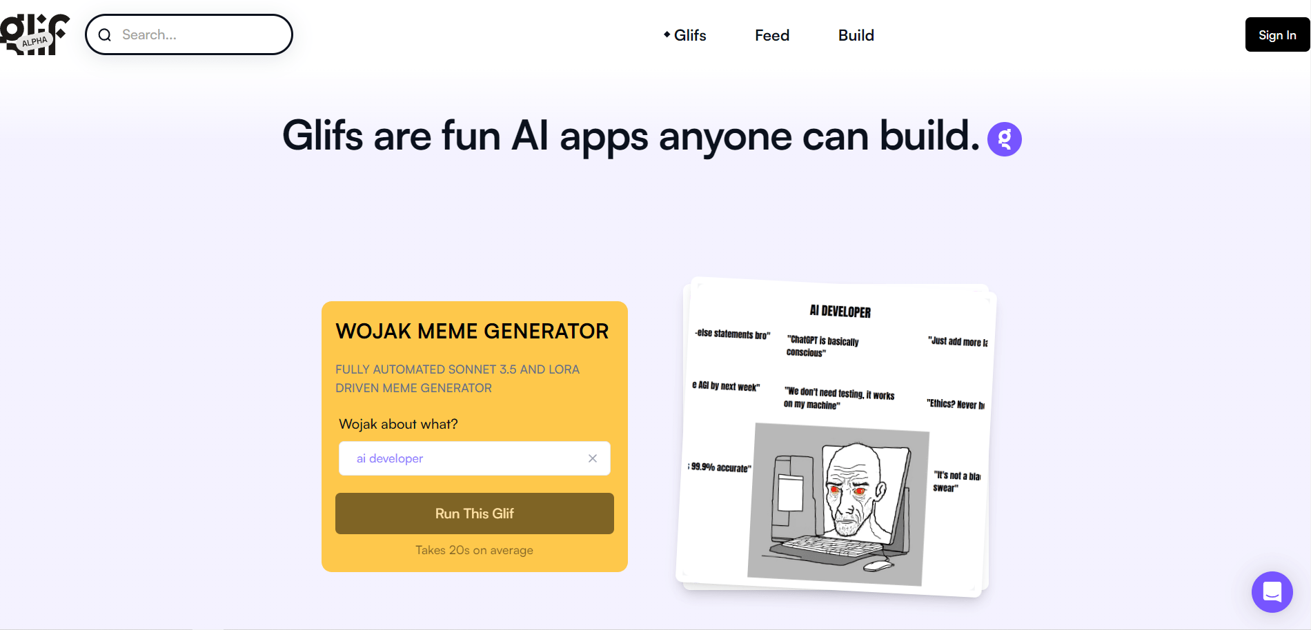 Glif: No-Code AI Sandbox for Workflows & Chatbots
