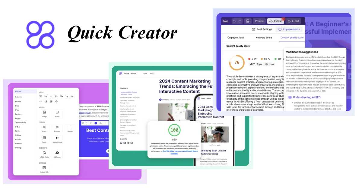Quick Creator: AI Blog Writing Simplified