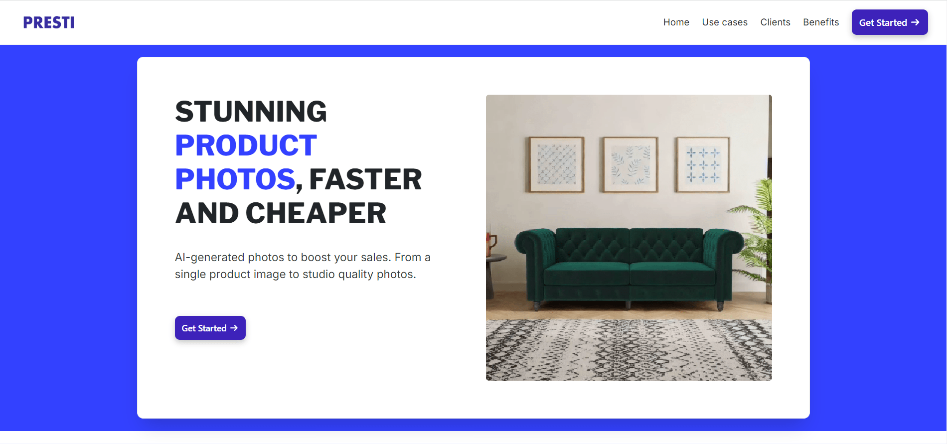 Presti AI: Transforming Product Photography with GenAI