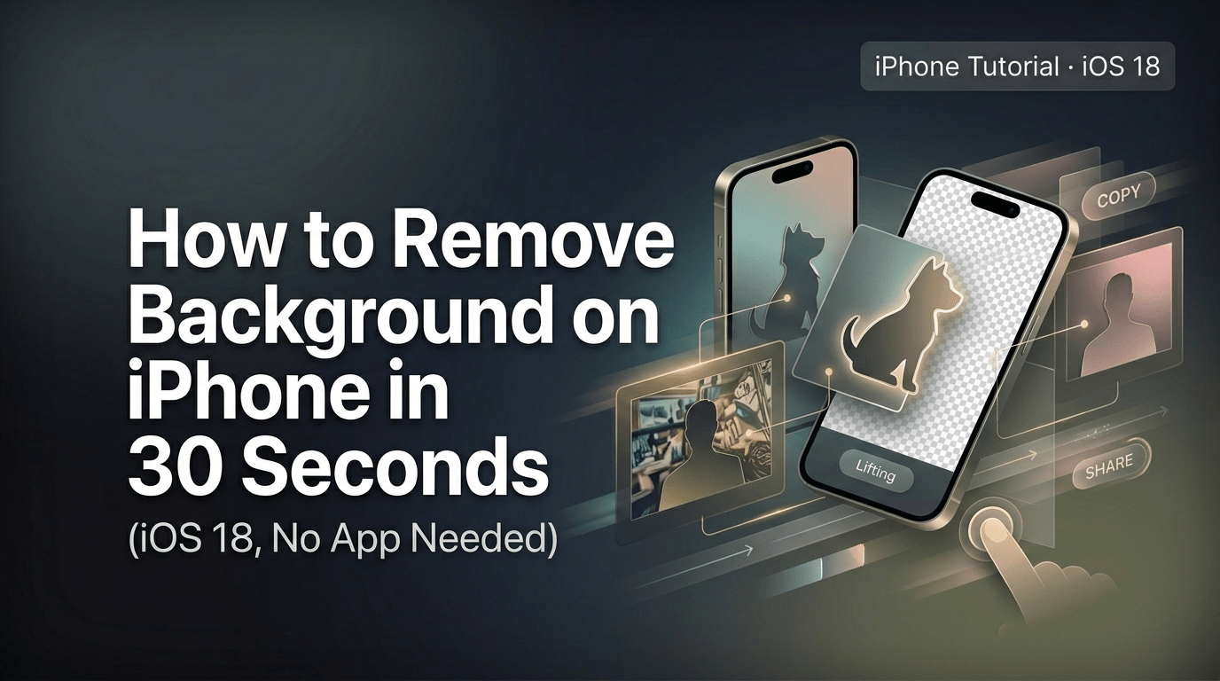 How to Remove Background on iPhone in 30 Seconds (iOS 18, No App Needed ...
